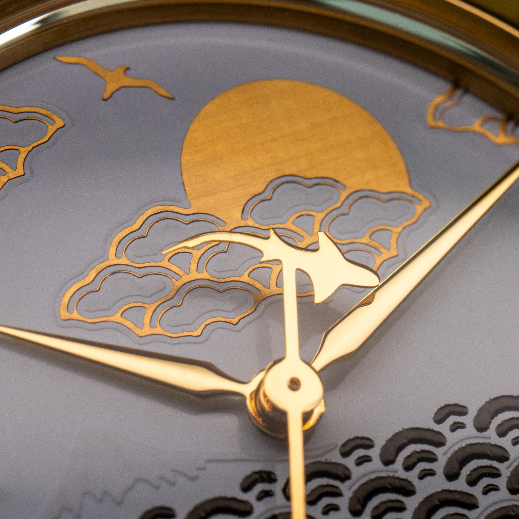 "Black Waves" 18k Gold Unique Seigaiha Seiko Mod Watch – Provenance Watches
